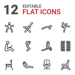 Sit icons Royalty Free Vector Image - VectorStock