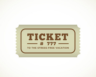 Simple ticket template Royalty Free Vector Image