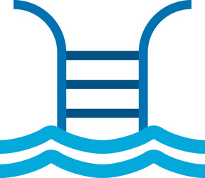 Swimming man on wave logo Royalty Free Vector Image