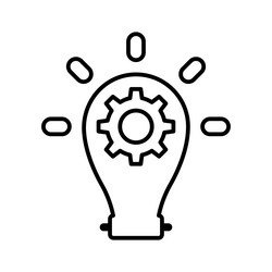 Cogwheel dynamism setting outline icon line art Vector Image