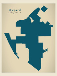 Modern city map - oxnard california Royalty Free Vector