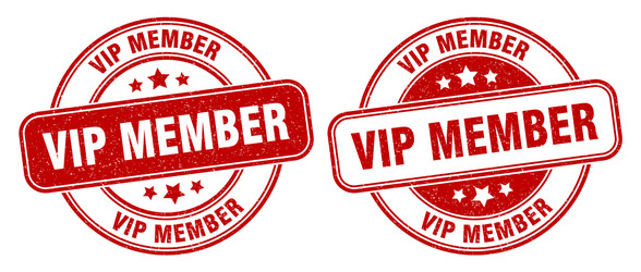 Vip member stamp vip member rectangular stamp on Vector Image