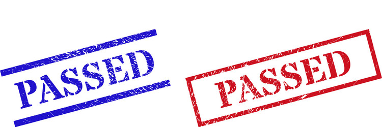 Pass textured rubber stamp seals with rectangle Vector Image