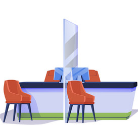 Bank office interior background scene finance Vector Image