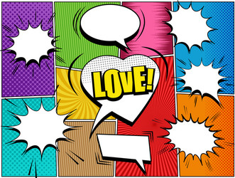 Comic book elements collection Royalty Free Vector Image