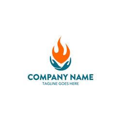 Fire statistic heat stats logo icon design Vector Image