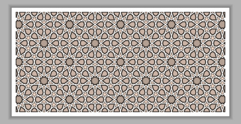 Laser cut panels islamic arabian design pattern Vector Image
