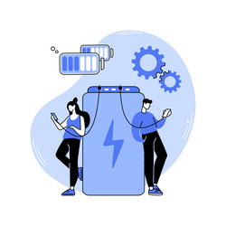 Portable charger isolated cartoon Royalty Free Vector Image