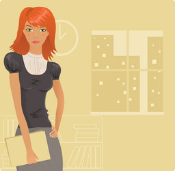 Office girl Royalty Free Vector Image - VectorStock