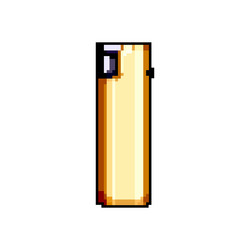 Cigarette lighter fire game pixel art Royalty Free Vector