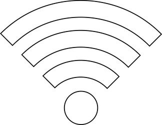 Wifi wireless internet signal line icon symbol Vector Image
