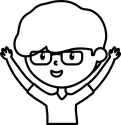 Raised hand cartoon Royalty Free Vector Image - VectorStock