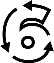 Plastic codes in recycle reuse reduce concept Vector Image