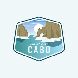 Cabo san lucas poster design Royalty Free Vector Image