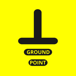 Ground icon sign electrical symbol isolated Vector Image