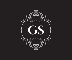 Gs initials letter wedding monogram logos Vector Image