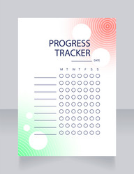 Education progress tracker worksheet design Vector Image