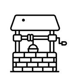 Water hole fill outline icon style Royalty Free Vector Image