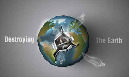 Saving the earth ecology concept Royalty Free Vector Image