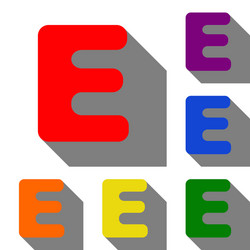 Letter e sign design template element Royalty Free Vector