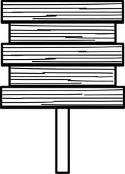 Wooden banner isolated icon Royalty Free Vector Image