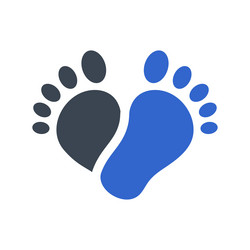 Baby first steps icon Royalty Free Vector Image