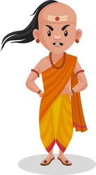 Chanakya cartoon character Royalty Free Vector Image
