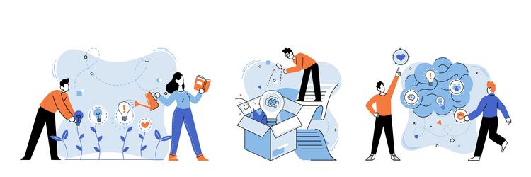 Innovative mindset progress unfurls its wings Vector Image