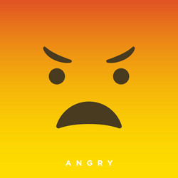 High quality cartoon with ashamed emoticons Vector Image