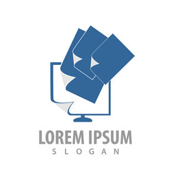 Digital screen logo concept design symbol graphic Vector Image