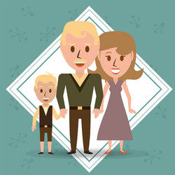 Retro family cartoon Royalty Free Vector Image