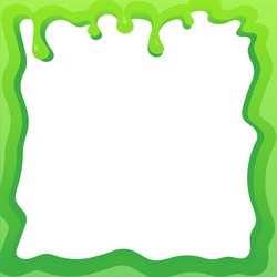 Slime background border frame and green mucus Vector Image