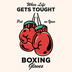 Vintage boxing gloves Royalty Free Vector Image