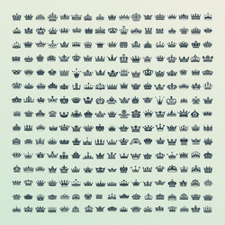 King and queen crowns symbols Royalty Free Vector Image