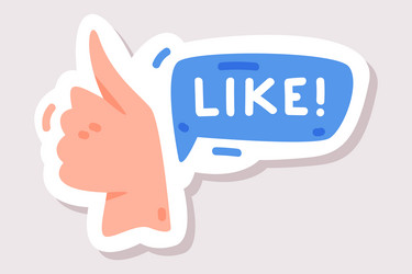 People characters holding like signs with thumb up