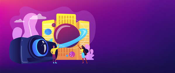 Video design concept banner header Royalty Free Vector Image