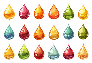 Cartoon tears flat water drops drop of sweating Vector Image