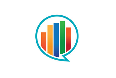 Trade talk candlestick bar chart chat hipster Vector Image