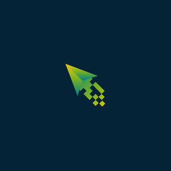 Pixel arrow logo designs concept cursor Royalty Free Vector