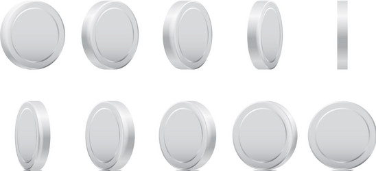 Realistic silver bitcoin Royalty Free Vector Image