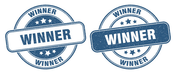 Winner stamp winner label round grunge sign Vector Image