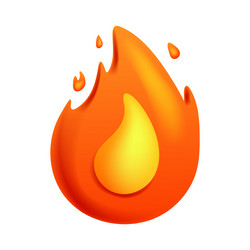 3d fire flame Royalty Free Vector Image - VectorStock