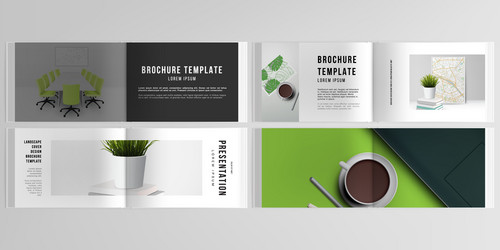 Layouts horizontal presentation design Royalty Free Vector