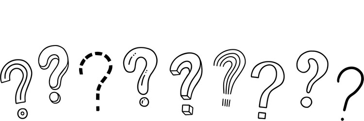 Handwritten question mark Royalty Free Vector Image