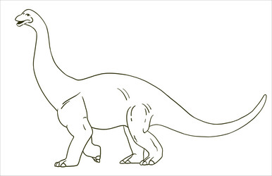 Brontosaurus dinosaur in vintage Royalty Free Vector Image