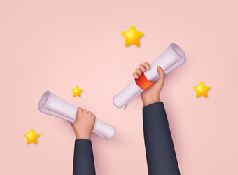 Hands Holding Diploma Vector Images (over 880)