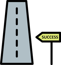 Road to success icon Royalty Free Vector Image