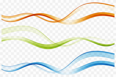 Wave abstract transparent design element Vector Image