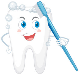 Happy clean tooth the tooth is washed Royalty Free Vector
