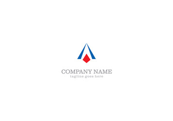 Triangle colored company logo Royalty Free Vector Image